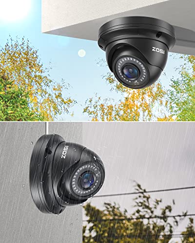 ZOSI 5MP 3K Add-on Security Dome POE Camera, 2880 x 1620 Indoor Outdoor IP Camera, 80ft Night Vision, 3.6mm Lens, 95°View Angle, IP66 Weatherproof (Only Work with Our PoE NVR)