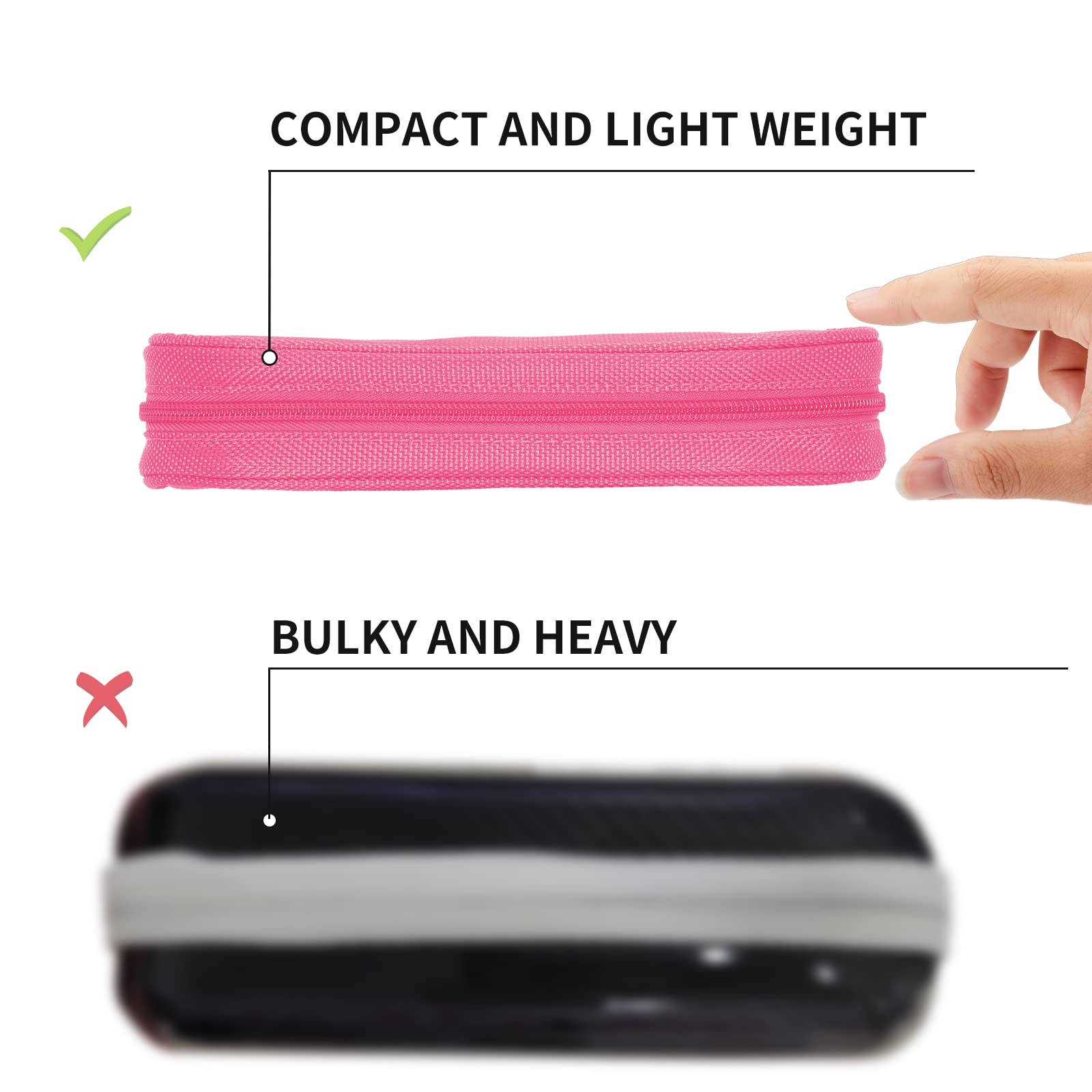 Mijibisu Toothbrush Travel Case Compatible with Philips Sonicare DailyClean 1100, ProtectiveClean 4100/5100/6100/6500, Sonicare ExpertClean 7500 and More.(CASE ONLY).Pink