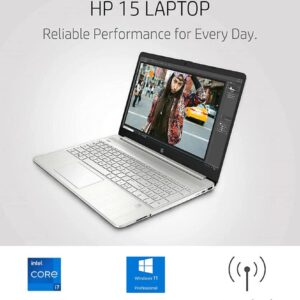 HP [Windows 11 Pro] Newest 15t Business Laptop, 15.6’’ Full HD Touchscreen, Intel Core i7-1165G7 Processor, Backlit KB, FP Reader, Wi-Fi 6, Webcam, HDMI, Silver (64GB RAM | 2TB PCIe SSD)