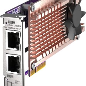 QNAP QM2-2P2G2T2 x PCIe Gen3 M.2 NVMe SSD & 2 x 2.5GbE Port Expansion Card to Enhance Performance