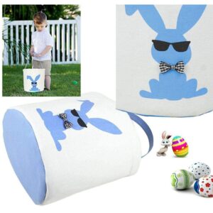 Easter Basket for Kids Easter Bunny Bag Easter Decorations (Blue - Glass)