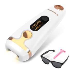 ipl laser hair removal device permanent painless remover reduction in hair regrowth for women and man at home whole body armpits back legs arms face bikini line, corded