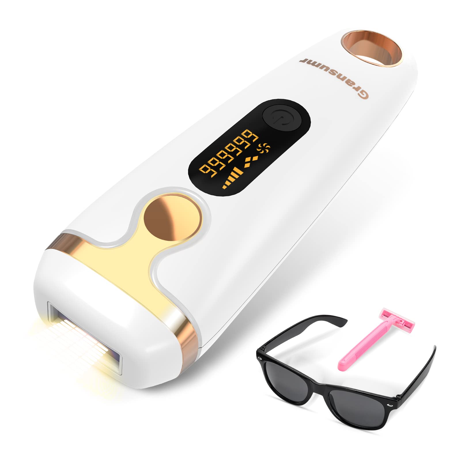 IPL Laser Hair Removal Device Permanent Painless Remover Reduction in Hair Regrowth for Women and Man at Home Whole Body Armpits Back Legs Arms Face Bikini Line, Corded