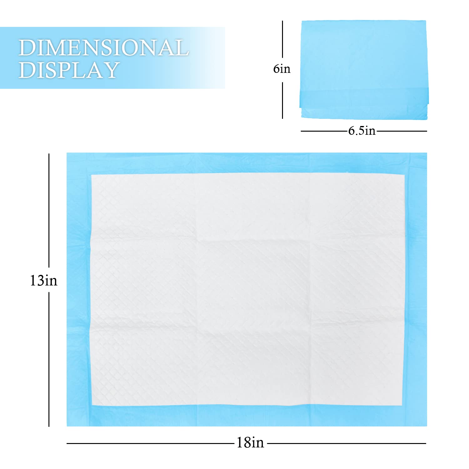 Baby Disposable Changing Pad, 25 Pack Soft Non-Woven Fabric Breathable Waterproof Underpads, Portable Leak-Proof Mattress Protector, Incontinence Bed Pads