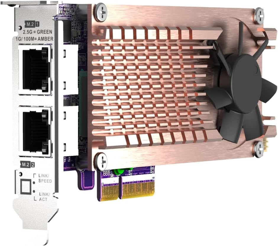 QNAP QM2-2P2G2T2 x PCIe Gen3 M.2 NVMe SSD & 2 x 2.5GbE Port Expansion Card to Enhance Performance