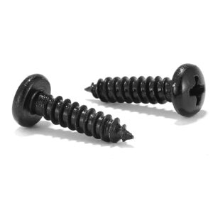 #8 x 3/4" wood screw 100pcs 18-8 (304) stainless steel pan head fast self tapping drywall screws black oxide by sg tzh