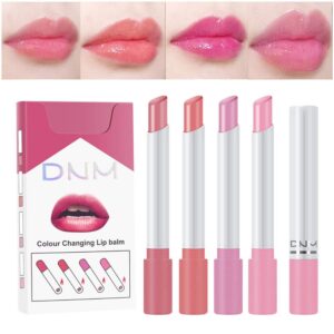 bingbrush 4pcs color changing lipstick,smoke pipe ph mood long lasting labiales lip care moisturizer lip balm korean magic lip gloss tinted stain makeup set for women