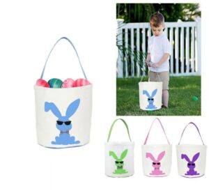 easter basket for kids easter bunny bag easter decorations (blue - glass)