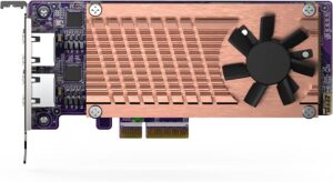 qnap qm2-2p2g2t2 x pcie gen3 m.2 nvme ssd & 2 x 2.5gbe port expansion card to enhance performance