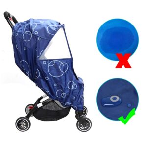 Wonder Living Stroller Rain Cover, Universal Stroller Weather Shield, Waterproof, Windproof Protection, Protect from Dust Snow (Blue)