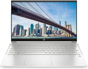 hp newest pavilion laptop, 15.6" full hd screen, amd ryzen 7 5700u processor, 64gb ram, 1tb ssd, backlit keyboard, wi-fi 6, fp reader, hdmi, bluetooth, windows 11 home, silver