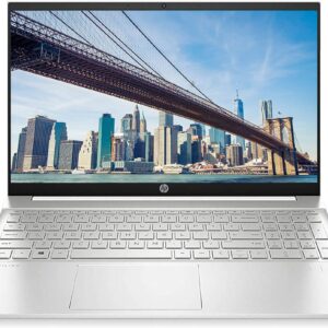 HP Newest Pavilion Laptop, 15.6" Full HD Screen, AMD Ryzen 7 5700U Processor, 64GB RAM, 1TB SSD, Backlit Keyboard, Wi-Fi 6, FP Reader, HDMI, Bluetooth, Windows 11 Home, Silver