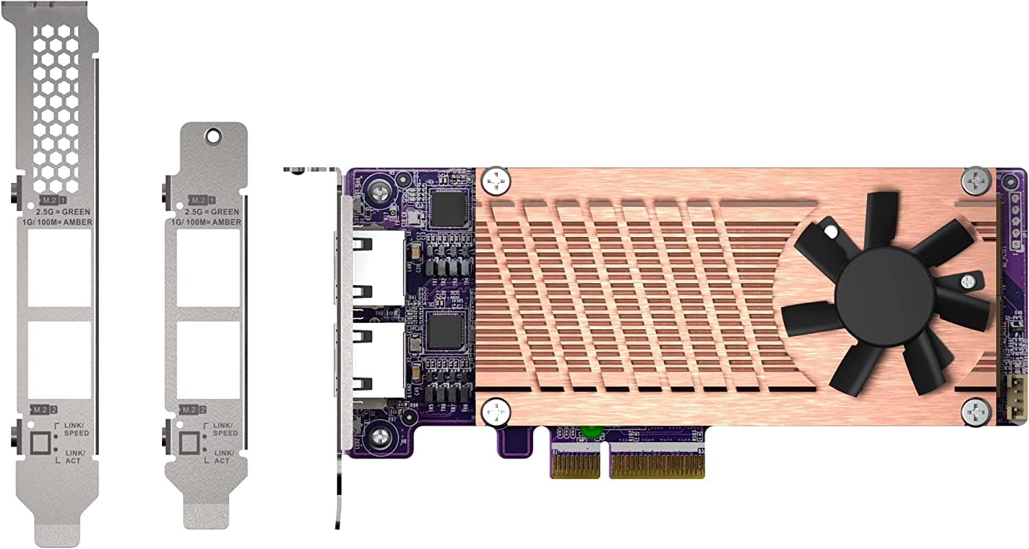 QNAP QM2-2P2G2T2 x PCIe Gen3 M.2 NVMe SSD & 2 x 2.5GbE Port Expansion Card to Enhance Performance