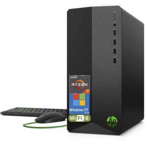 hp pavilion tower desktop computer, octa-core amd ryzen 7 5700g (beat i7-11700k), 12gb ddr4 ram, 4tb pcie ssd, wifi 6, bluetooth, rj-45, hdmi, vga, keyboard and mouse, windows 11 pro, we/pgpy