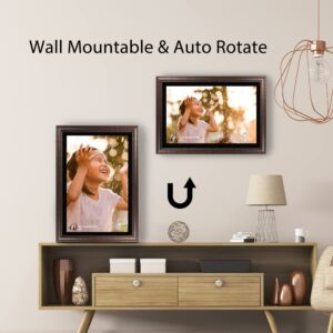 Digital Photo Frame 13.3 Inch Large WiFi Digital Picture Frame HD Touch Screen Wall Mountable Smart Photo Frame with 8GB Memory, Remote Control, Easy Setup to Share Photos and Videos via AiMOR APP