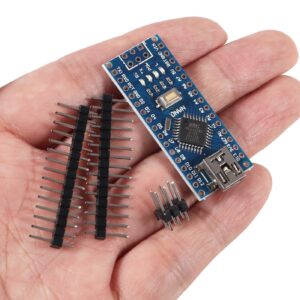 DWEII 2 PCS Nano Board V3.0 ATmega328P with 2Pcs Cable Compatible with Arduino Nano V3.0 with Pin Headers Pin Unsoldered