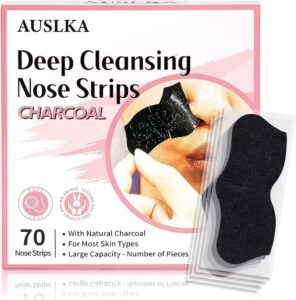 auslka blackhead pore strips,(70 counts) blackhead remover-deep cleansing charcoal strips - black head nose strips -black head remover