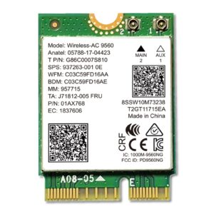 netely wireless-ac 9560ngw ngff m2 cnvi interface crf wifi adapter, wireless-ac 2030mbps (2.4ghz 300mbps & 5ghz 160mhz 1730mbps), bluetooth 5.0, intel wireless-ac 9560ngw (wireless-ac 9560ngw)