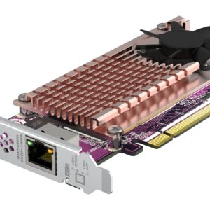 QNAP QM2-2P10G1TB 2 x PCIe Gen3 NVMe SSD & 1 x 10GbE (10G/5G/2.5G/1G/100M) Port Expansion Card to Enhance Performance