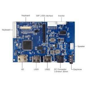 8 inch ZJ080NA-08A 1024X600 500nit TN 40pin LCD Screen and HD-MI USB Android LCD Controller Board,Support 360 Rotation Display