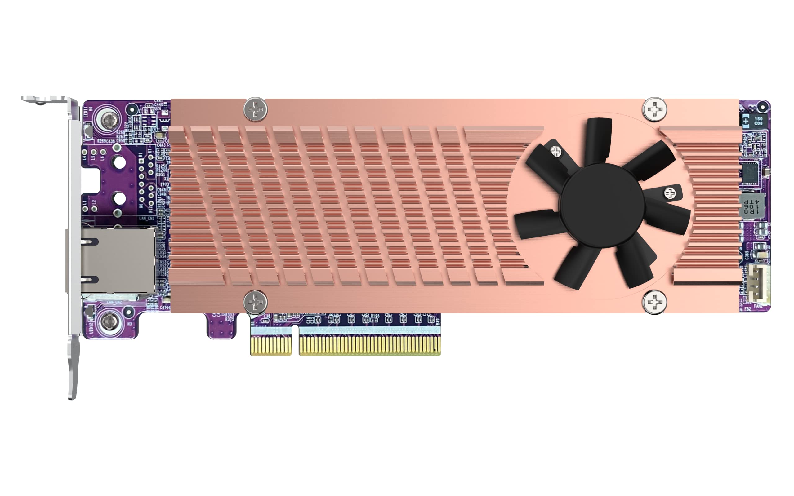 QNAP QM2-2P410G1T 2 x PCIe Gen4 NVMe SSD & 10GbE (10G/5G/2.5G/1G/100M) Port Expansion Card to Enhance Performance