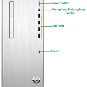 HP TP01-1227C Mini Tower Computer PC Intel Core i3-10th Gen Processor, [ 8GB Ram 1TB Hard Drive ] WiFi and Bluetooth, Wireless Keybaord and Mouse, Windows 10 (Renewed)