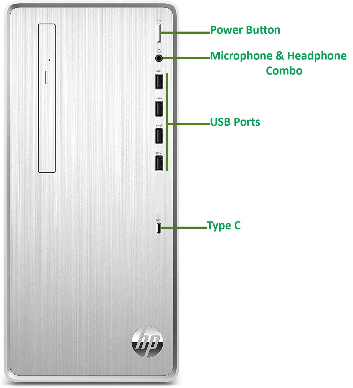 HP TP01-1227C Mini Tower Computer PC Intel Core i3-10th Gen Processor, [ 8GB Ram 1TB Hard Drive ] WiFi and Bluetooth, Wireless Keybaord and Mouse, Windows 10 (Renewed)