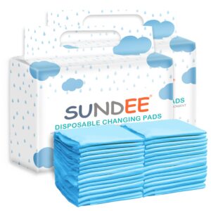 baby disposable changing pad, 25 pack soft non-woven fabric breathable waterproof underpads, portable leak-proof mattress protector, incontinence bed pads