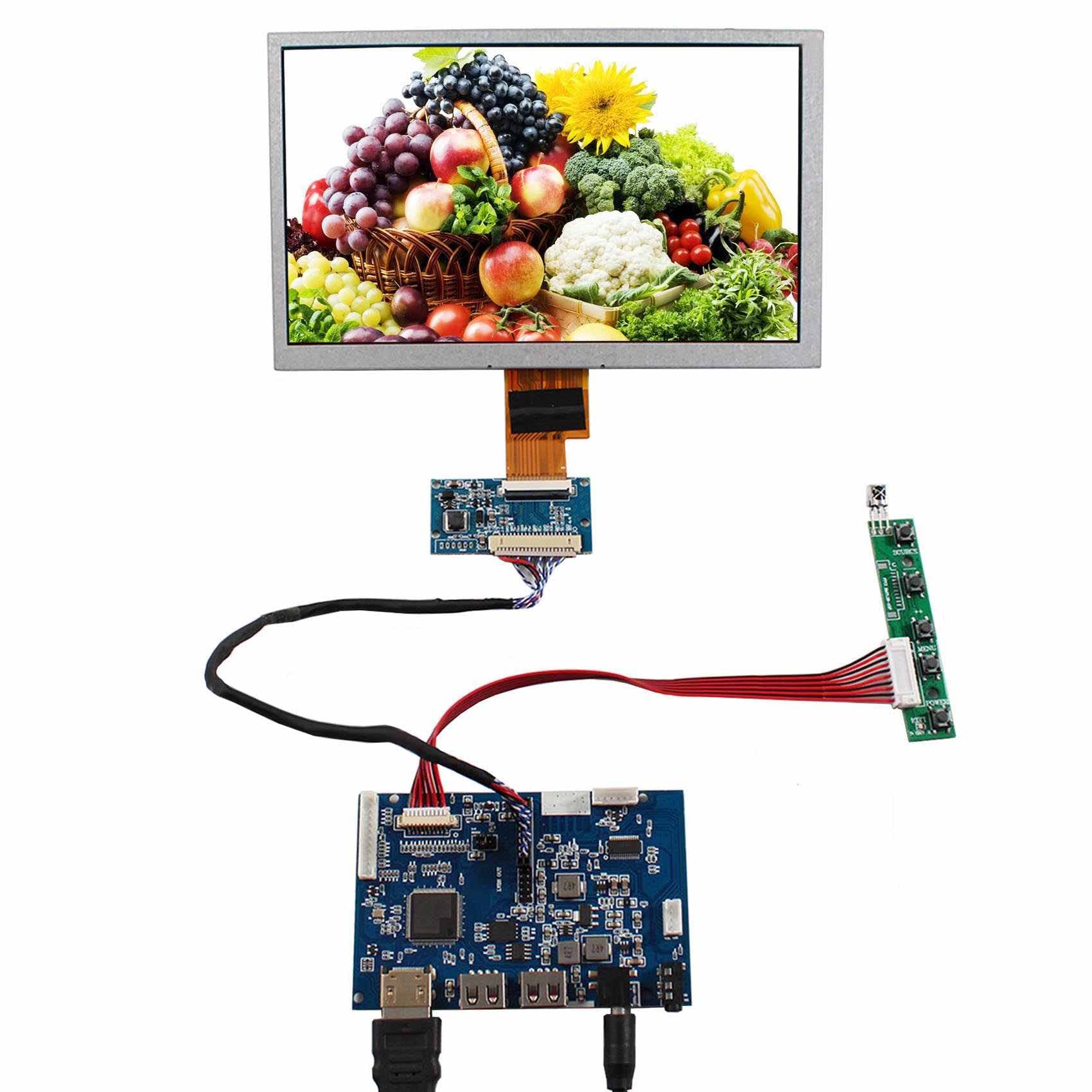 8 inch ZJ080NA-08A 1024X600 500nit TN 40pin LCD Screen and HD-MI USB Android LCD Controller Board,Support 360 Rotation Display