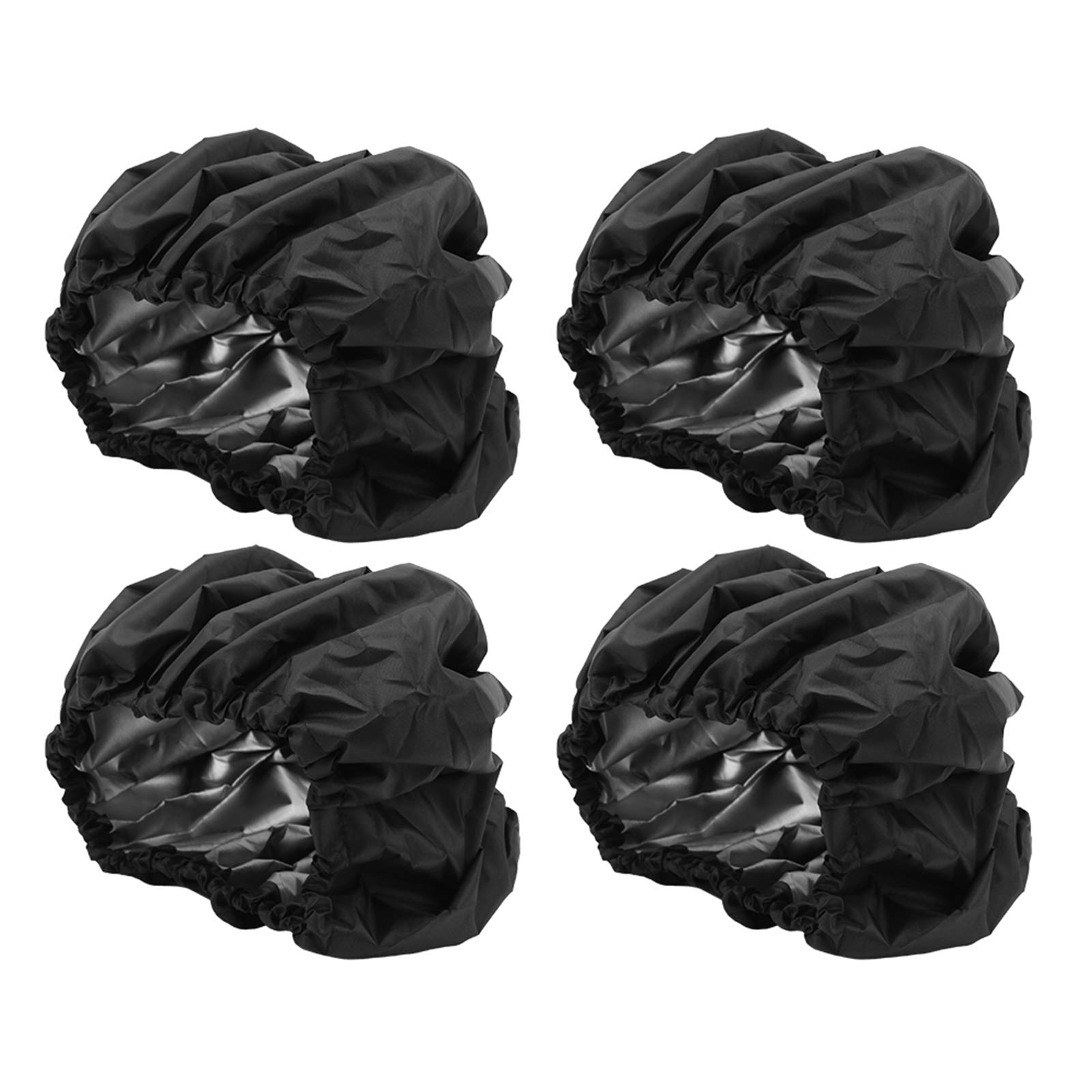 4 Pcs/Set Stroller Wheel Covers Black Wheelchair Tire Protector for Child Kid Baby Stroller Jogger Wheels Covers(L)