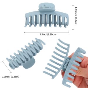 Vsiopy 10pcs Hair Claw Clips for Women - 3.5 Inch Nonslip Medium Large Clamps for Thin Hair, 5 Pack Strong Hold Square Jaw Clips