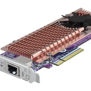 QNAP QM2-2P410G1T 2 x PCIe Gen4 NVMe SSD & 10GbE (10G/5G/2.5G/1G/100M) Port Expansion Card to Enhance Performance