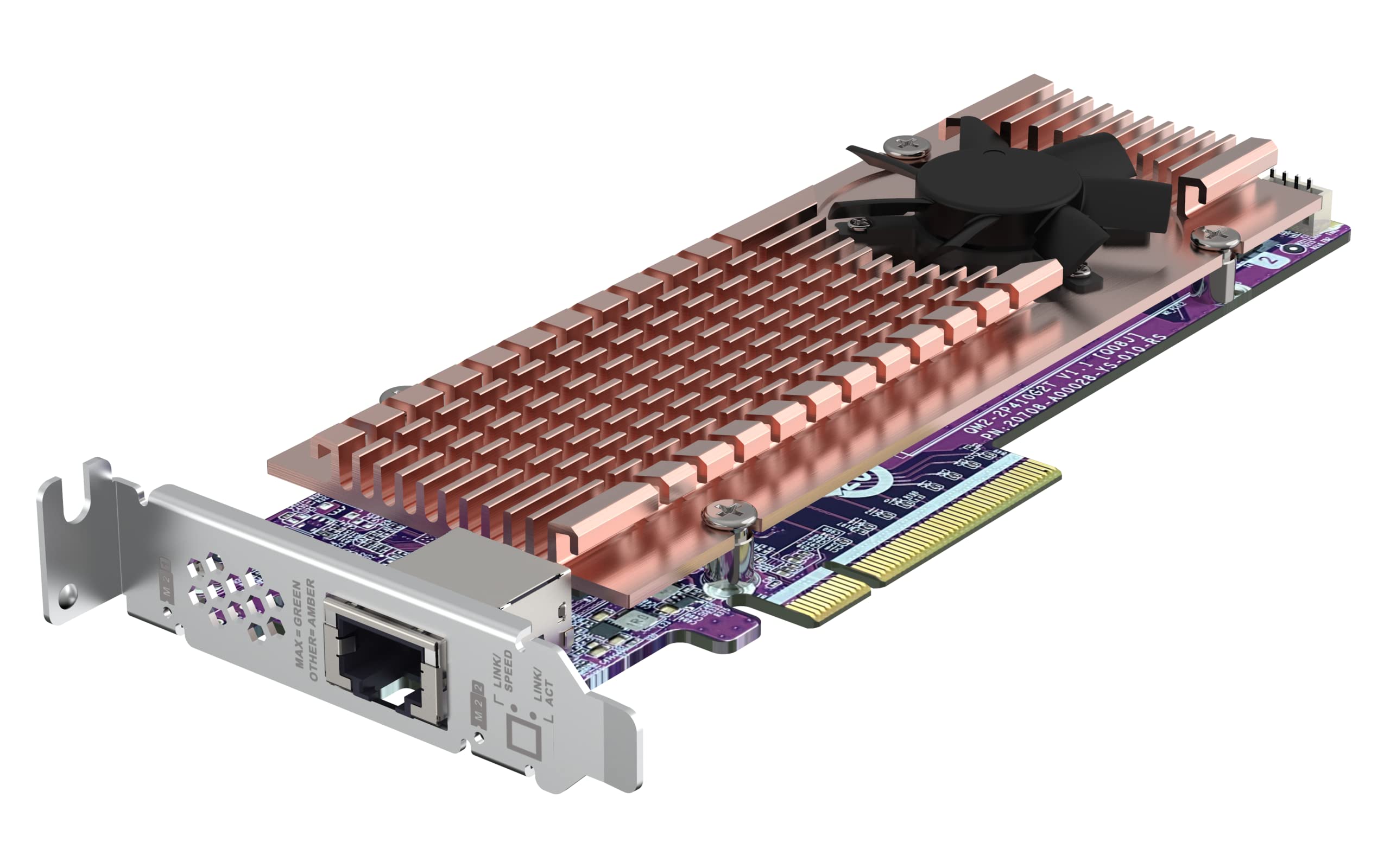 QNAP QM2-2P410G1T 2 x PCIe Gen4 NVMe SSD & 10GbE (10G/5G/2.5G/1G/100M) Port Expansion Card to Enhance Performance