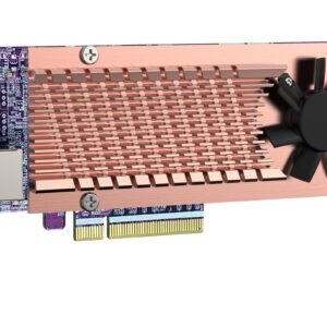 QNAP QM2-2P410G1T 2 x PCIe Gen4 NVMe SSD & 10GbE (10G/5G/2.5G/1G/100M) Port Expansion Card to Enhance Performance