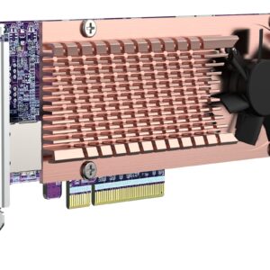 QNAP QM2-2P410G1T 2 x PCIe Gen4 NVMe SSD & 10GbE (10G/5G/2.5G/1G/100M) Port Expansion Card to Enhance Performance