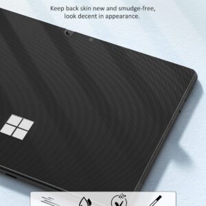 MoKo Tablet Back Skin Stick Decal for Microsoft Surface Pro 11 /Surface Pro 10 / Pro 9 / Pro 8 13-Inch Tablet, PU Leather Protective Decal Body Skin Cover for Surface Pro 11/10, Black