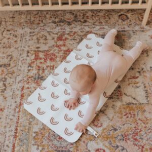 Sunshine and Poppy Vegan Leather Baby Changing Mat - Diaper Changing Mat, Wipeable Changing Pad, Travel Friendly, Portable, Foldable Changing Pad for Babies or Toddlers