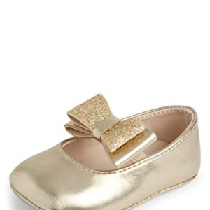 Gymboree, and Toddler Girls Dressy Ballet Flat,Gold,6-12 Months