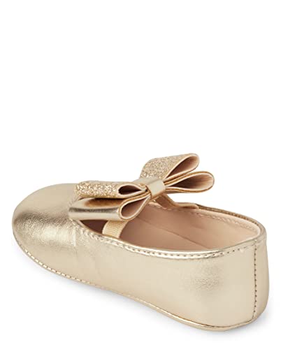 Gymboree, and Toddler Girls Dressy Ballet Flat,Gold,6-12 Months