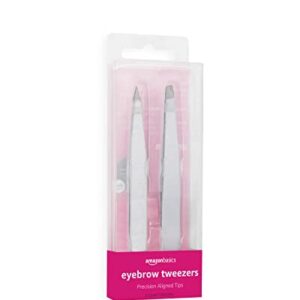 Amazon Basics Eyebrow Tweezers 2-Pack