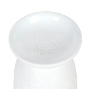 Something Different Ceramic Mandala Oil Burner (12.5cm x 9.5cm x 9.5cm) (White)