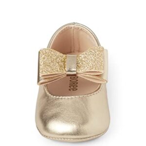 Gymboree, and Toddler Girls Dressy Ballet Flat,Gold,6-12 Months