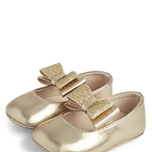 Gymboree, and Toddler Girls Dressy Ballet Flat,Gold,6-12 Months