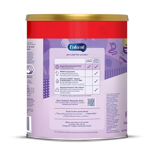 Enfamil NeuroPro Gentlease Baby Formula, Brain Building DHA, HuMO6 Immune Blend, Designed to Reduce Fussiness, Crying, Gas & Spit-up in 24 Hrs, Prebiotics to Promote Softer Stools, Baby Milk, 27.4 Oz