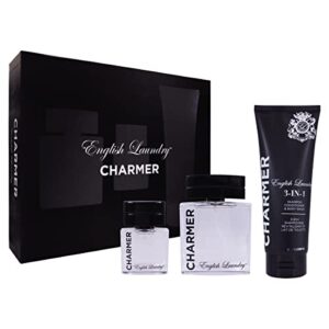 charmer by english laundry eau de parfum for men 3 piece gift set, 3.4 fl. oz.