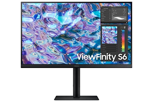 SAMSUNG S61B Series 27-Inch QHD (2560x1440) Computer Monitor, 75Hz, HDMI, IPS Panel, DisplayPort, FreeSync, Height Adjustable Stand (LS27B610EQNXZA), Black