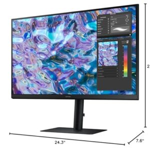 SAMSUNG S61B Series 27-Inch QHD (2560x1440) Computer Monitor, 75Hz, HDMI, IPS Panel, DisplayPort, FreeSync, Height Adjustable Stand (LS27B610EQNXZA), Black