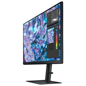 SAMSUNG S61B Series 27-Inch QHD (2560x1440) Computer Monitor, 75Hz, HDMI, IPS Panel, DisplayPort, FreeSync, Height Adjustable Stand (LS27B610EQNXZA), Black