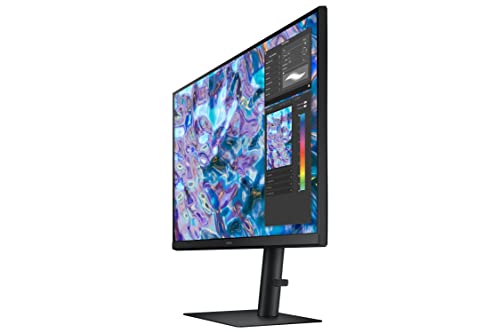 SAMSUNG S61B Series 27-Inch QHD (2560x1440) Computer Monitor, 75Hz, HDMI, IPS Panel, DisplayPort, FreeSync, Height Adjustable Stand (LS27B610EQNXZA), Black