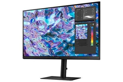 SAMSUNG S61B Series 27-Inch QHD (2560x1440) Computer Monitor, 75Hz, HDMI, IPS Panel, DisplayPort, FreeSync, Height Adjustable Stand (LS27B610EQNXZA), Black